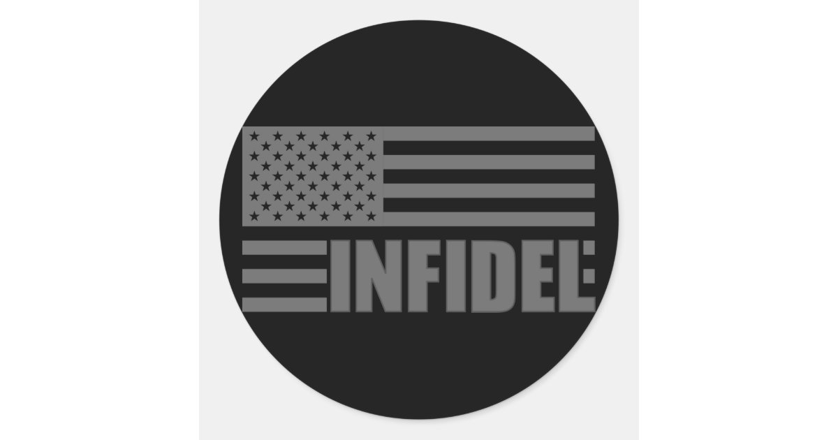 American Infidel Classic Round Sticker | Zazzle