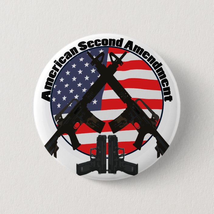 American Second Amendment 6 Cm Round Badge | Zazzle.co.uk