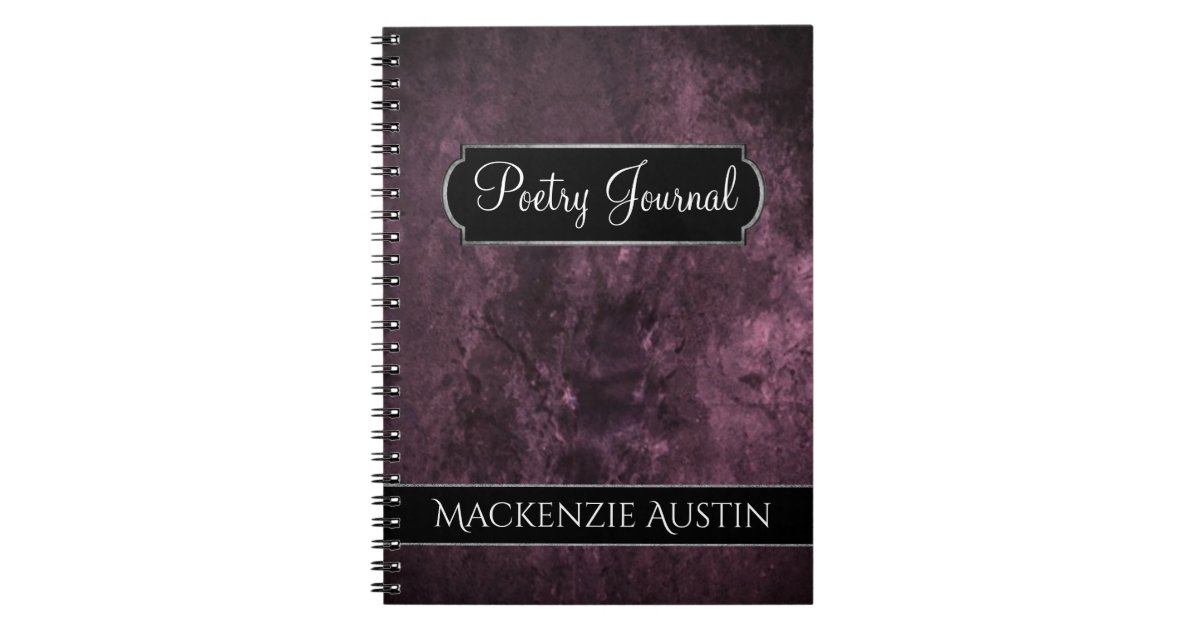 Amethyst Purple | Eggplant Plum Wine Poetry Notebook | Zazzle