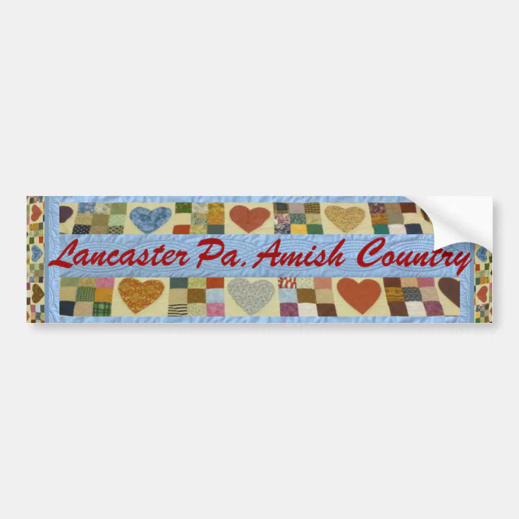 Amish Gift, Lancaster County Bumper Sticker | Zazzle
