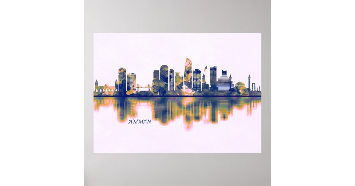 Amman Skyline Poster | Zazzle