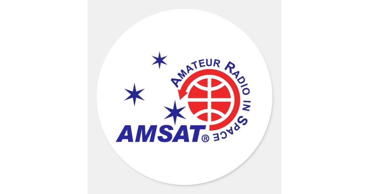 AMSAT Logo Sticker | Zazzle