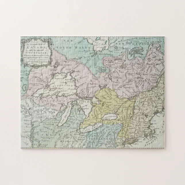 An Accurate Map of Canada, 1761 Jigsaw Puzzle | Zazzle