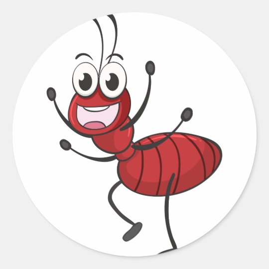 An ant classic round sticker | Zazzle.co.uk