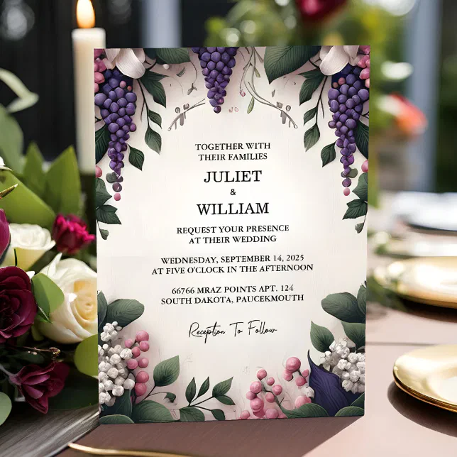 An Seed Rural Farm Wood Fruit Ivy Vineyard Wedding Invitation | Zazzle