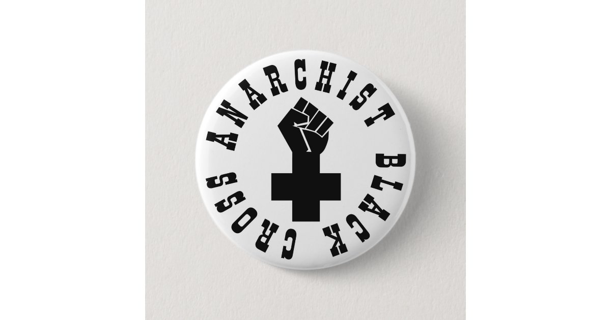 Anarchist Black Cross 6 Cm Round Badge | Zazzle