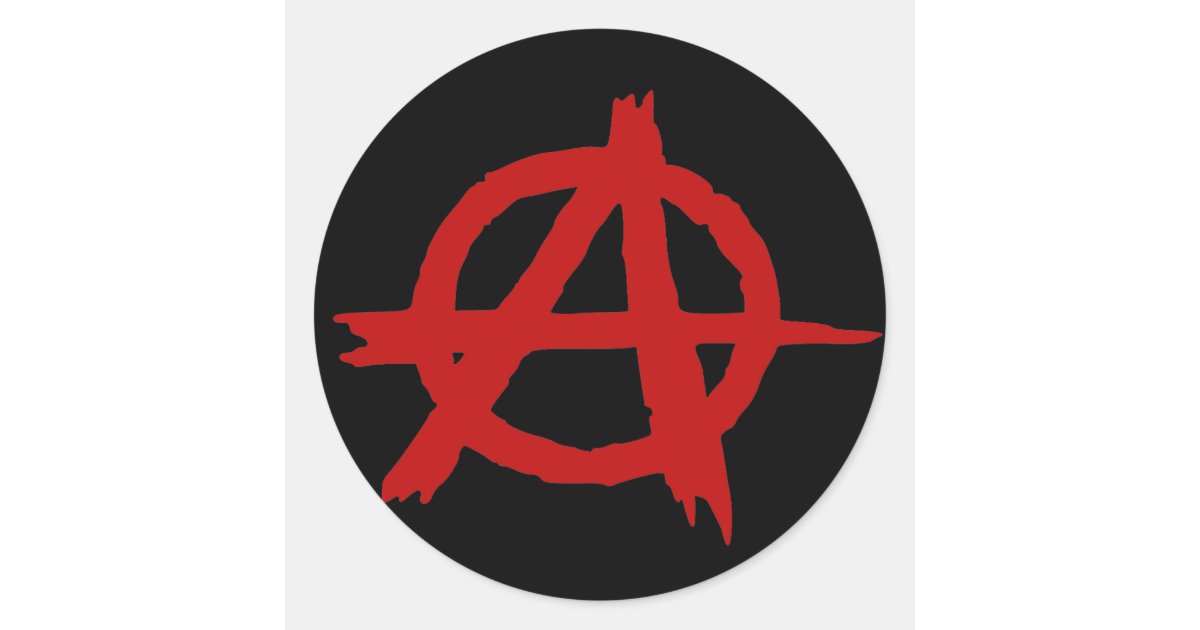 Anarchy Classic Round Sticker | Zazzle