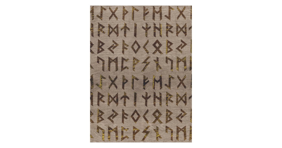 Ancient Celtic Runes Alphabet pattern Tablecloth | Zazzle