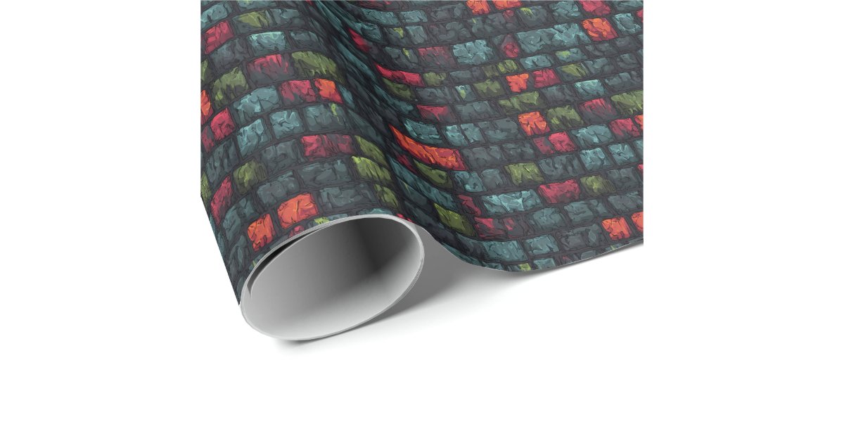 Ancient Dungeon Stone Bricks D&D Mediaeval Fantasy Wrapping Paper | Zazzle