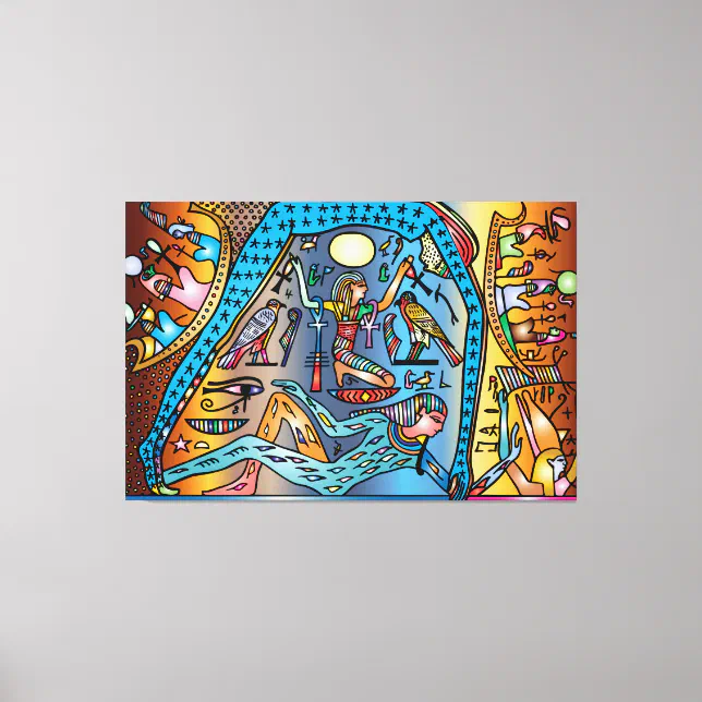 Ancient Egypt Art God Geb Supports Nut in Heaven Canvas Print | Zazzle