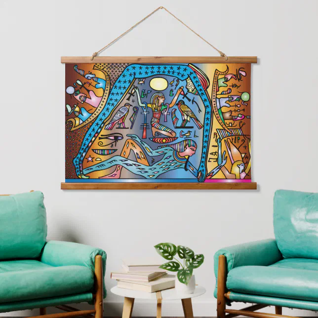 Ancient Egypt Art God Geb Supports Nut in Heaven Hanging Tapestry | Zazzle