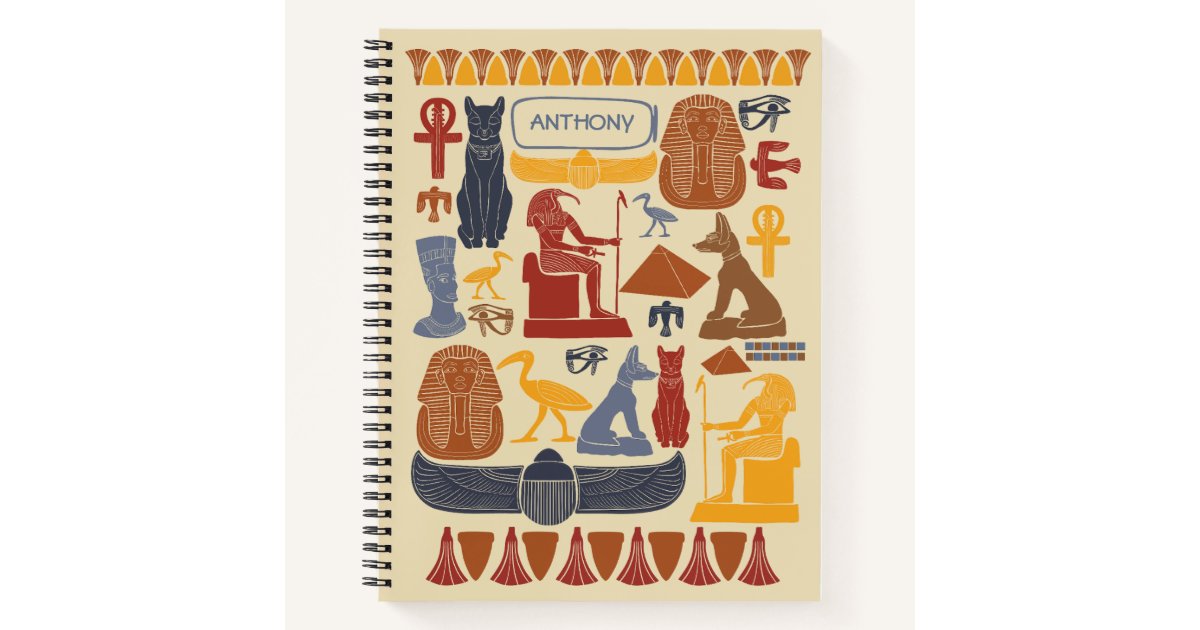 Ancient Egypt Egyptian Graphics Collage Notebook | Zazzle