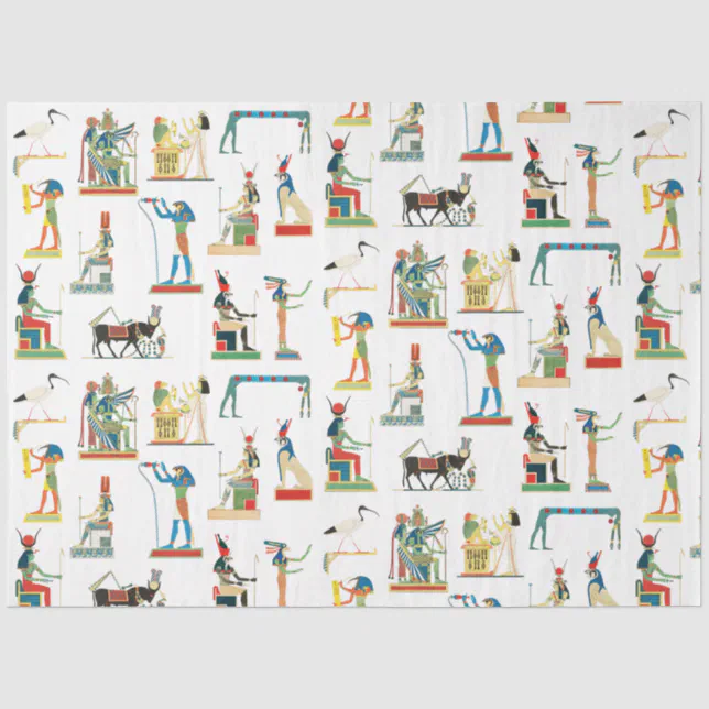 Ancient Egypt Vintage Egyptian Pattern Tissue Paper | Zazzle