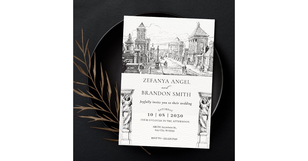 Ancient greek city wedding Invitation | Zazzle