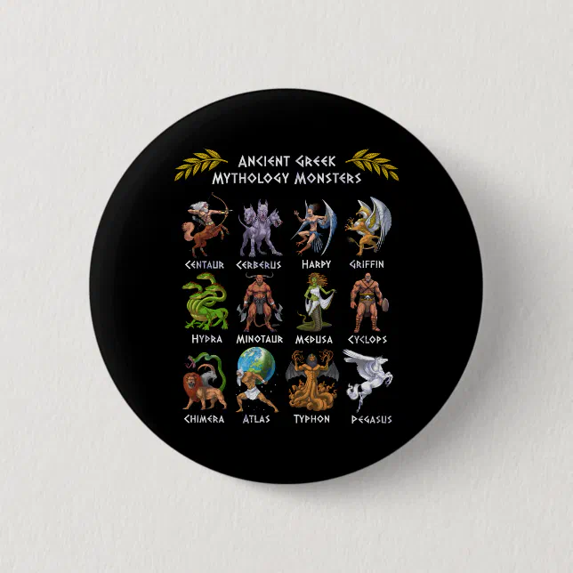 Ancient Greek Mythology Monsters 6 Cm Round Badge | Zazzle