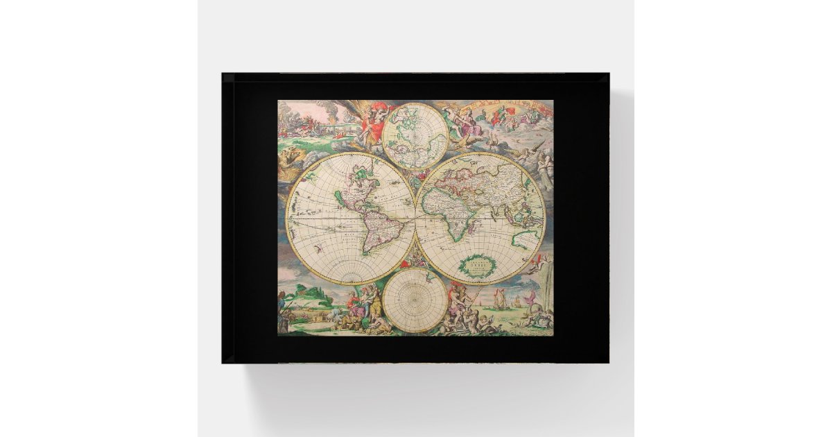 Ancient Old World Map Paperweight | Zazzle