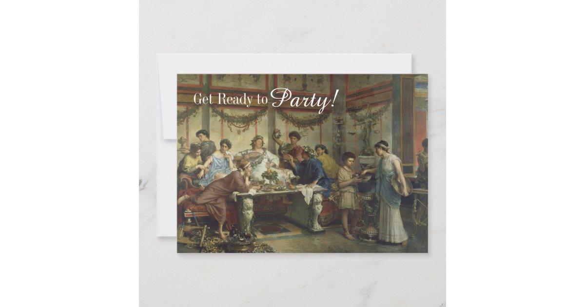 Ancient Roman Dinner Party Feast Invitation | Zazzle