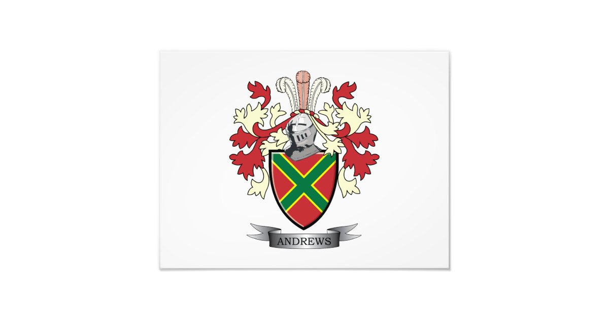 Andrews Family Crest Coat of Arms Photo Print | Zazzle.co.uk