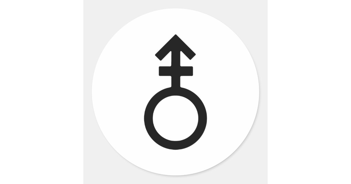Androgyne Gender Symbol Classic Round Sticker | Zazzle