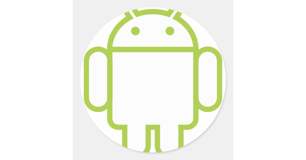 android classic round sticker | Zazzle