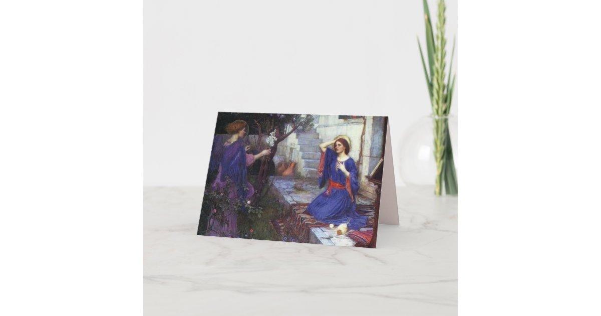 Angel Pre-Raphaelite Christmas Card | Zazzle