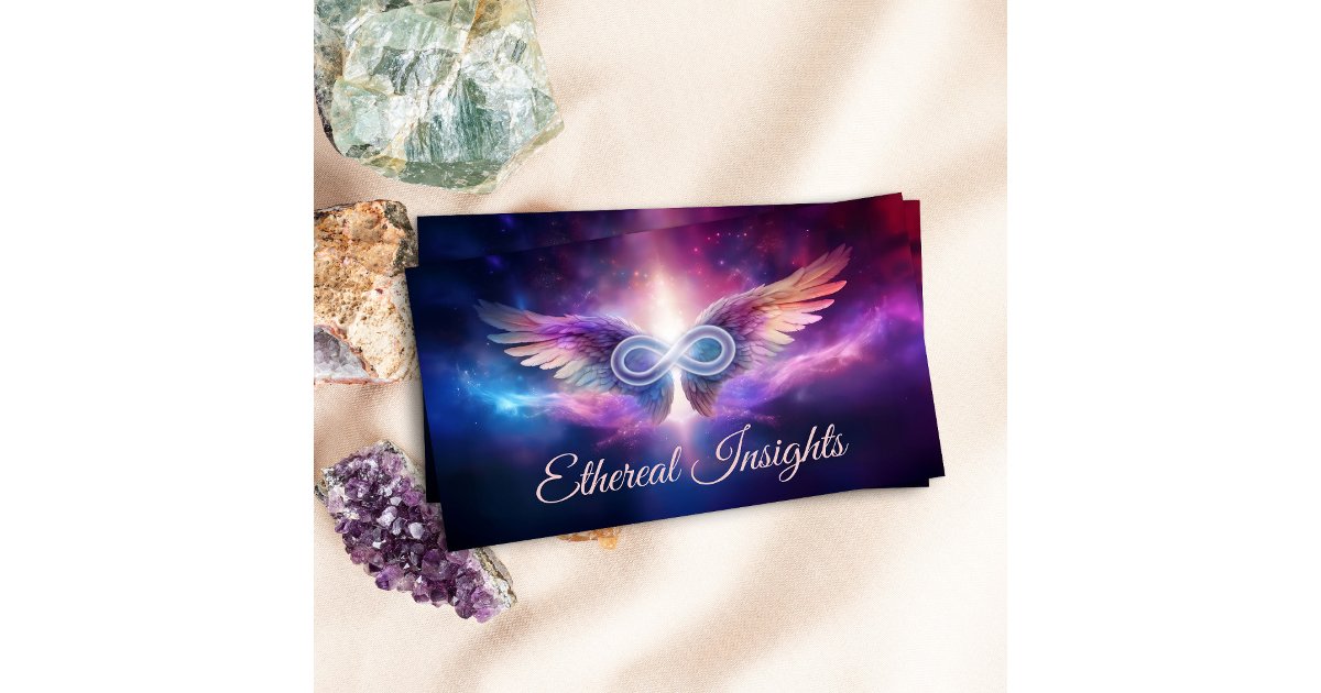 Angel wings and Infinity Symbol Business Card | Zazzle
