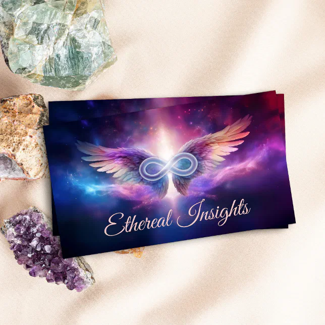Angel wings and Infinity Symbol Business Card | Zazzle