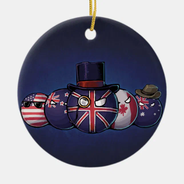 Anglo-Saxon Countryballs Ceramic Tree Decoration | Zazzle