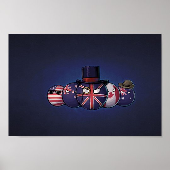 Anglo-Saxon Countryballs Poster | Zazzle.co.uk