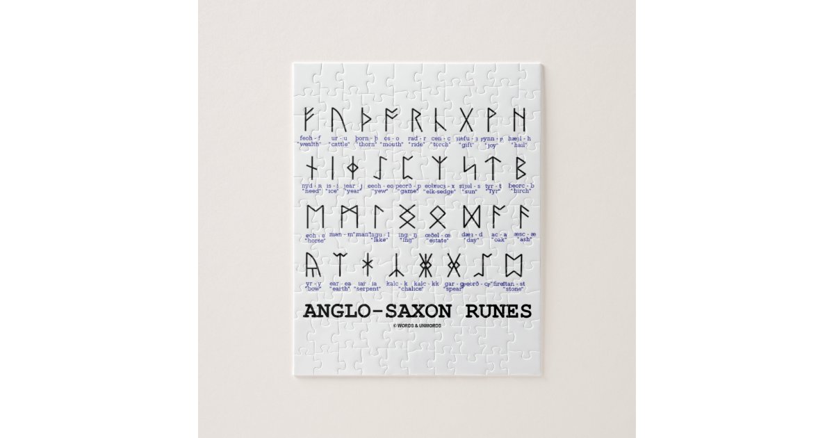 Anglo-Saxon Runes (Linguistics Cryptography) Jigsaw Puzzle | Zazzle