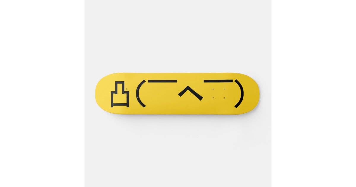 Angry Middle Finger Emoticon Japanese Kaomoji Skateboard | Zazzle