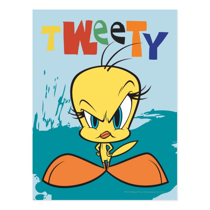 Angry Tweety Postcard | Zazzle.co.uk