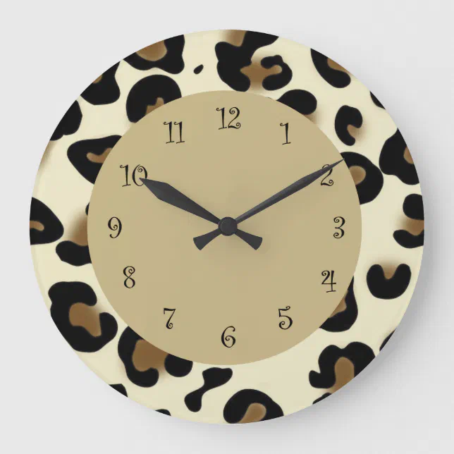 Animal Print Wall Clocks | Zazzle