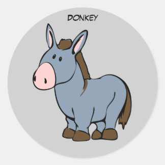 Cartoon Donkey Stickers | Zazzle.co.uk