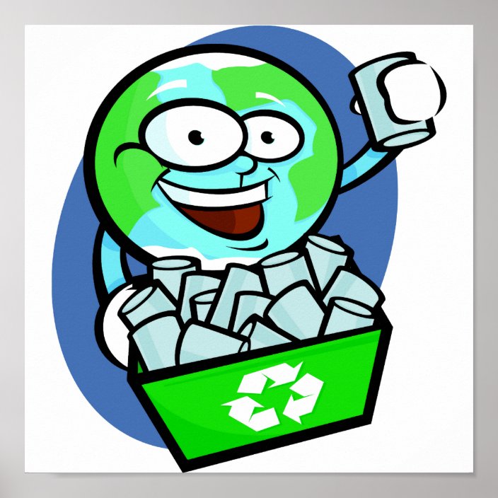 Animated earth recycling poster | Zazzle.co.uk