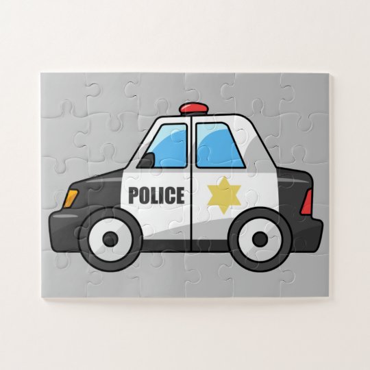 Animated Police Car Jigsaw Puzzle | Zazzle.co.uk