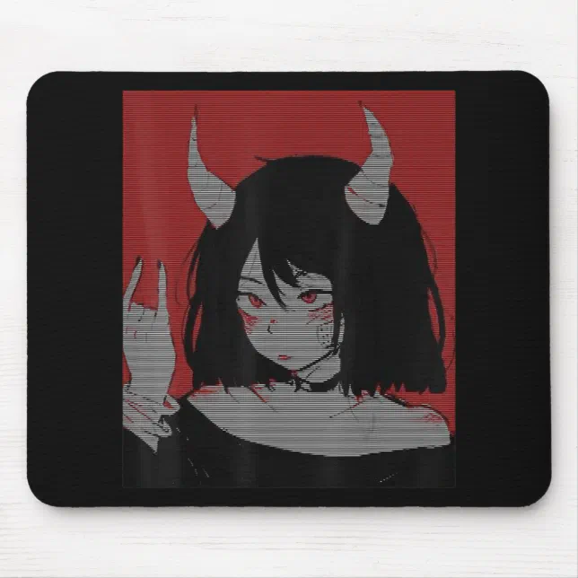 Anime Girl Kawaii Waifu Aesthetic Japanese Otaku Mouse Mat | Zazzle
