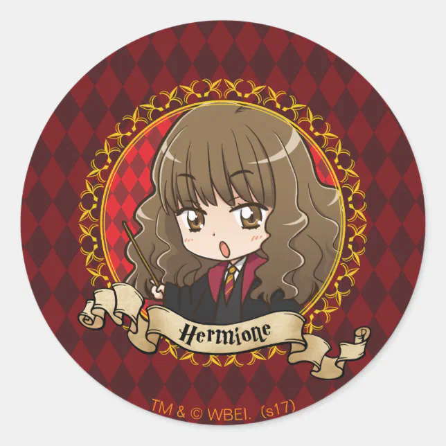 Anime Hermione Granger Classic Round Sticker | Zazzle