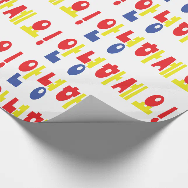 Annyeong Haseyo! Korean Hello! 안녕하세요 Hangul Script Wrapping Paper | Zazzle