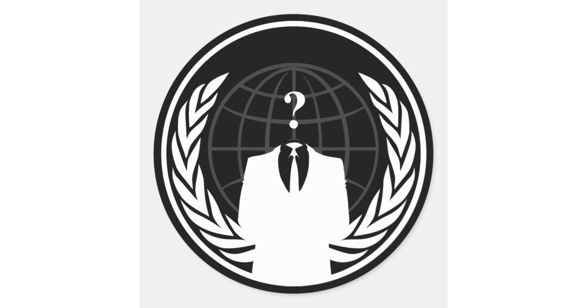 Anonymous International Black Sticker | Zazzle