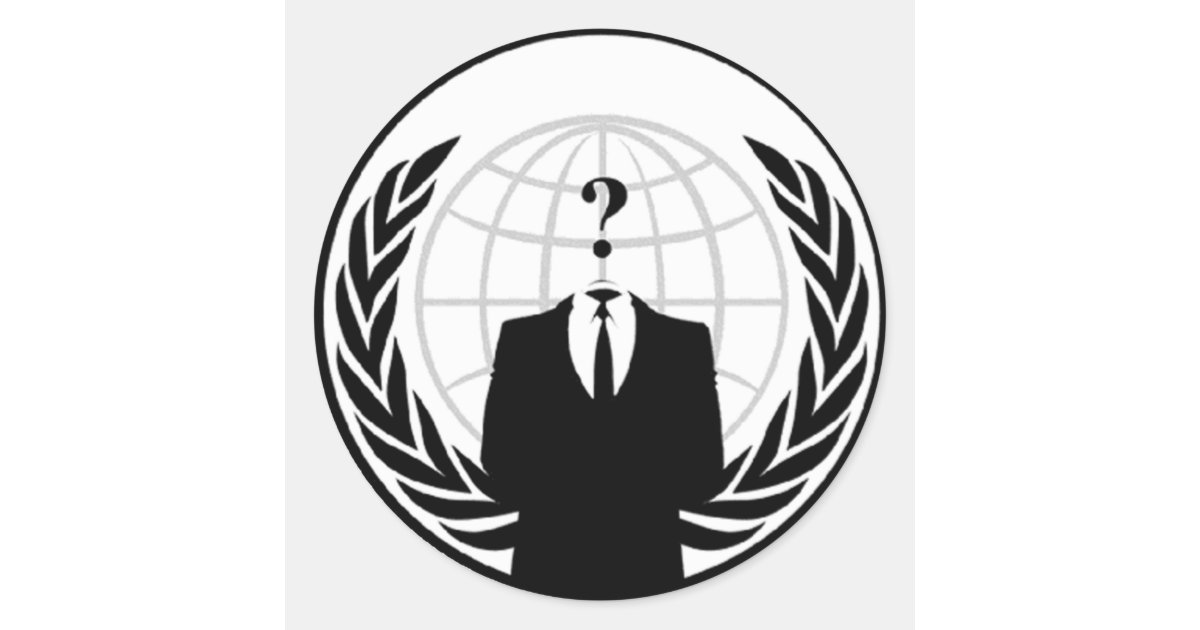 Anonymous International Logo Classic Round Sticker | Zazzle