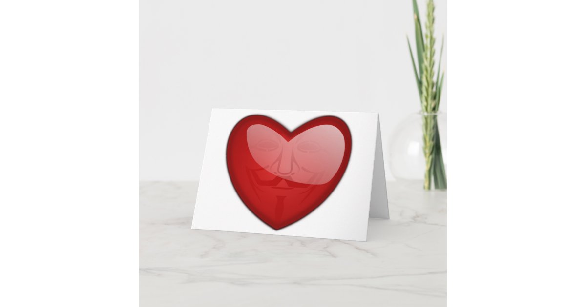 Anonymous Valentine Holiday Card | Zazzle