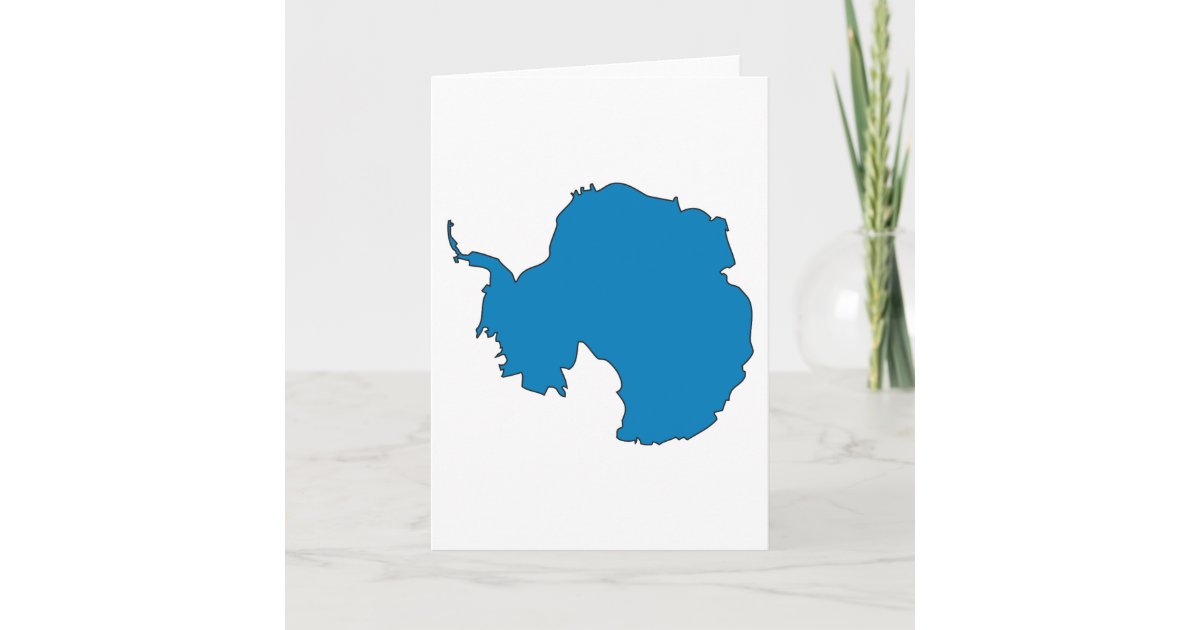 Antarctica flag map card | Zazzle