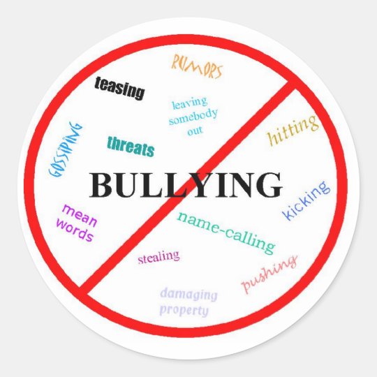 Anti Bullying Classic Round Sticker | Zazzle.co.uk