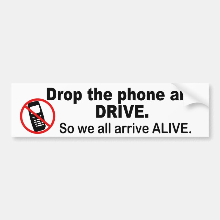 Anti-Cell Phone & Driving Bumper Sticker | Zazzle.co.uk