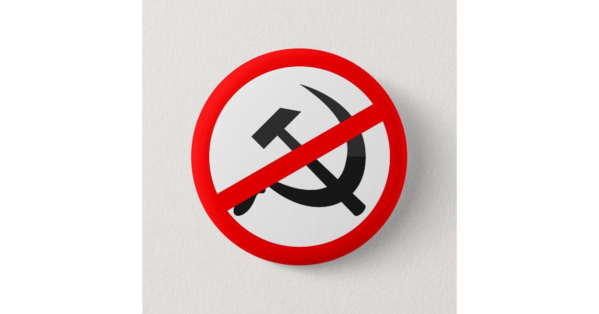 Anti-Communism 6 Cm Round Badge | Zazzle