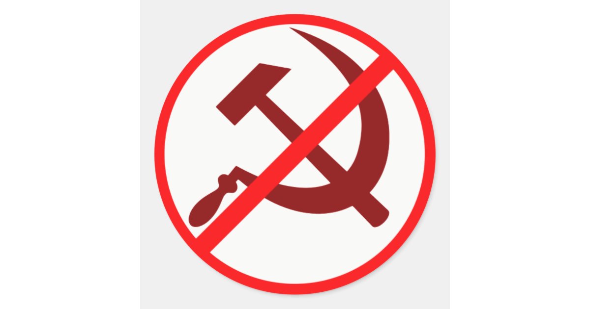 Anti-Communist Classic Round Sticker | Zazzle