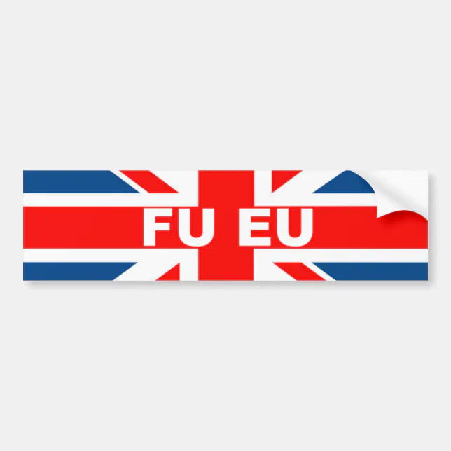 Anti EU British flag Bumper Sticker | Zazzle