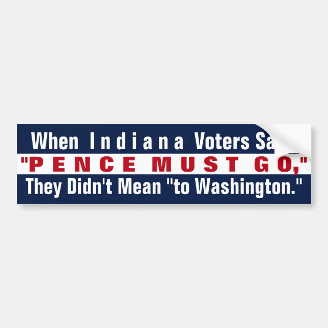 Anti Mike Pence 2020 Vice President Election Bumper Sticker | Zazzle