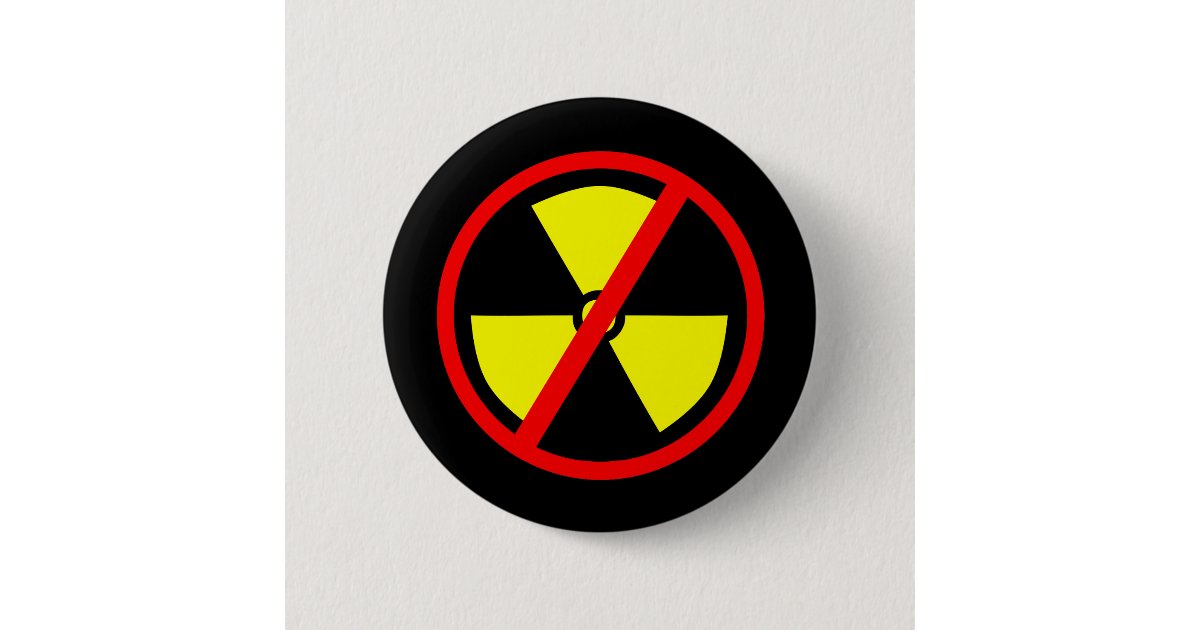 Anti-Nuclear Symbol Pinback 6 Cm Round Badge | Zazzle